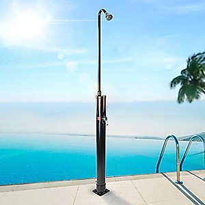 Chickenlife7 FT Pool Spa Solar Base Shower Outdoor Backyard Poolside Beach with Sprinkler