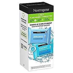 Neutrogena Makeup Remover And Hydro Boost Ultra-Soft Cleaning Towelettes, 139 CT