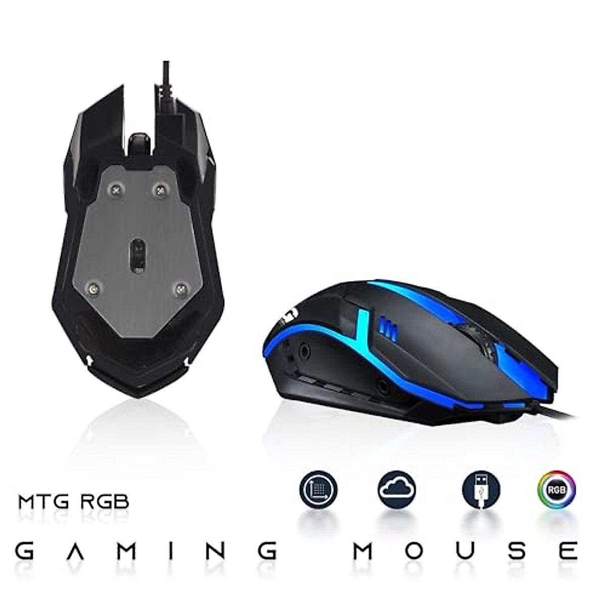 Gaming PC Desktop Intel core i7 8th Gen, TechMagnet Horizon+, AMD RX-550 4GB DDR5, 16GB RAM, 256GB SSD, HDMI, DVI, VGA, RGB Keyboard, Mouse, Wi-Fi, Windows 11 Homefessional (Renewed)