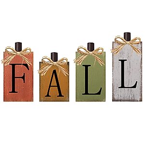 Fall Decorations for Home Thanksgiving Signs Wooden Table Sign Vintage Farmhouse Block Sign Harvest Fall Autumn Home Decor