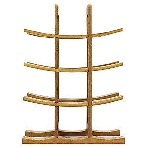Oceanstar WR1149 12-Bottle Natural Bamboo Wine Rack , Red