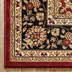 Well Woven Barclay Medallion Kashan Red Traditional Area Rug 6'7'' X 9'6''