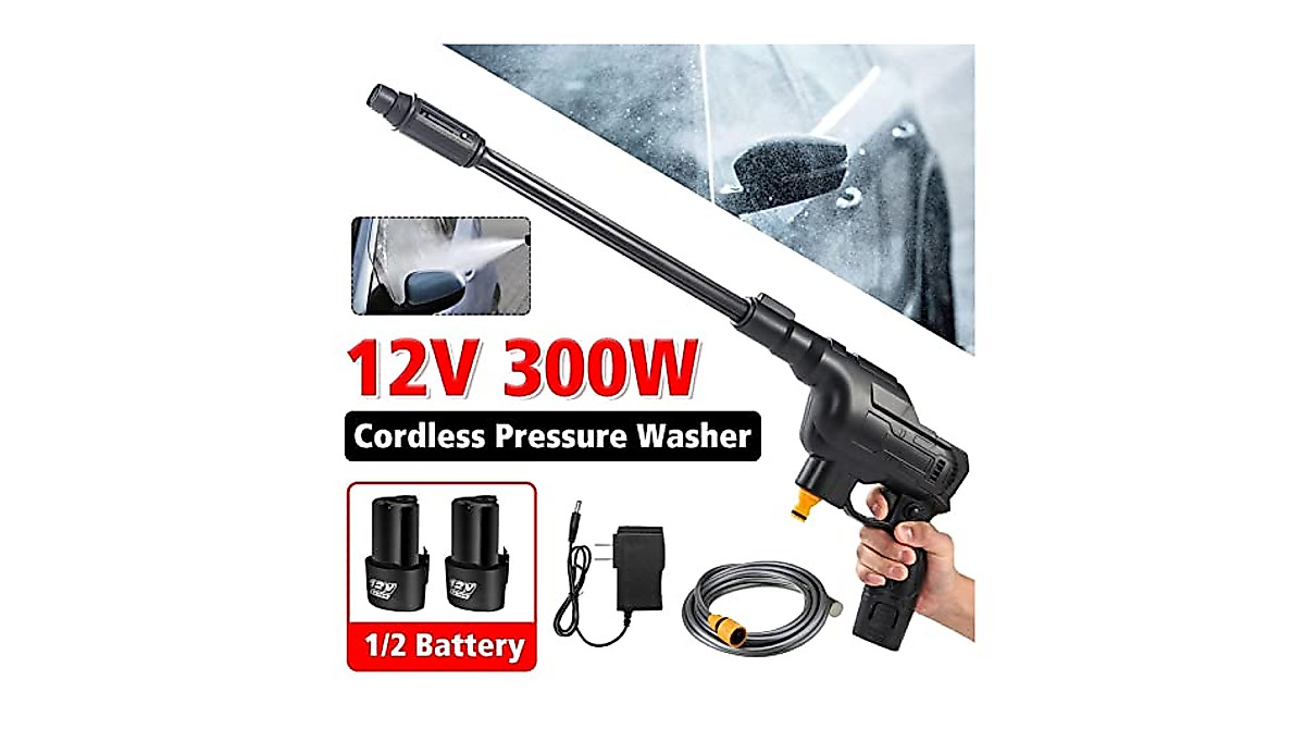Portable 12V Cordless Car Washer High Pressure Cleaner for Auto & Home