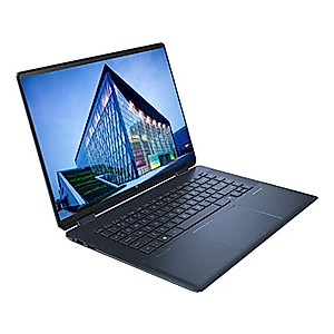 HP 2022 Spectre x360 2-in-1 16" 3K+ Touchscreen 400 nits Laptop, Intel Core i7-12700H, 16GB RAM, 1TB PCIe SSD, Iris Xe Graphics, 5MP IR Camera, Windows 11, Blue, 32GB USB Card