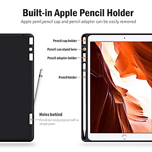 Antbox Case for iPad Pro 10.5 / iPad Air 3 with Built-in Pencil Holder Auto Sleep/Wake Function PU Leather Smart Cover for iPad Air 3 10.5 Inch 2019/iPad Pro 10.5 2017 (Brown)