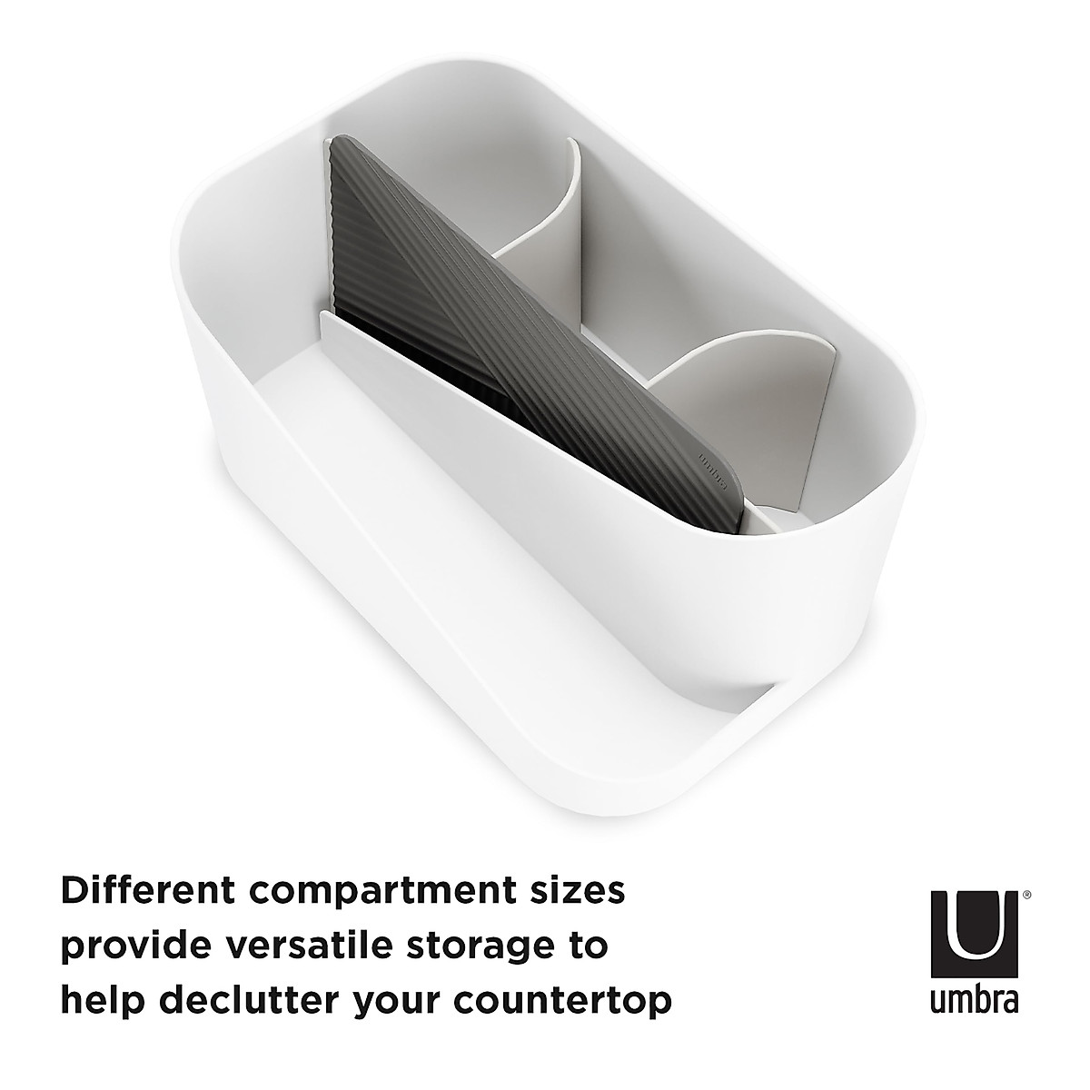 Umbra Glam Cosmetic and Accessory Organizer, Hair Tool, White