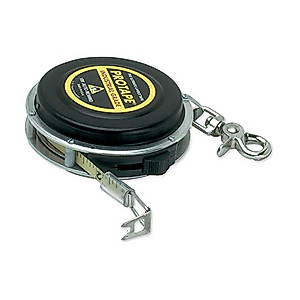 ProTape, Auto-Rewind Tape Measure (3/8" wide x 100' long),Nylon Coated Blade 47322 (900B), Increments by 1/8th of an inch.