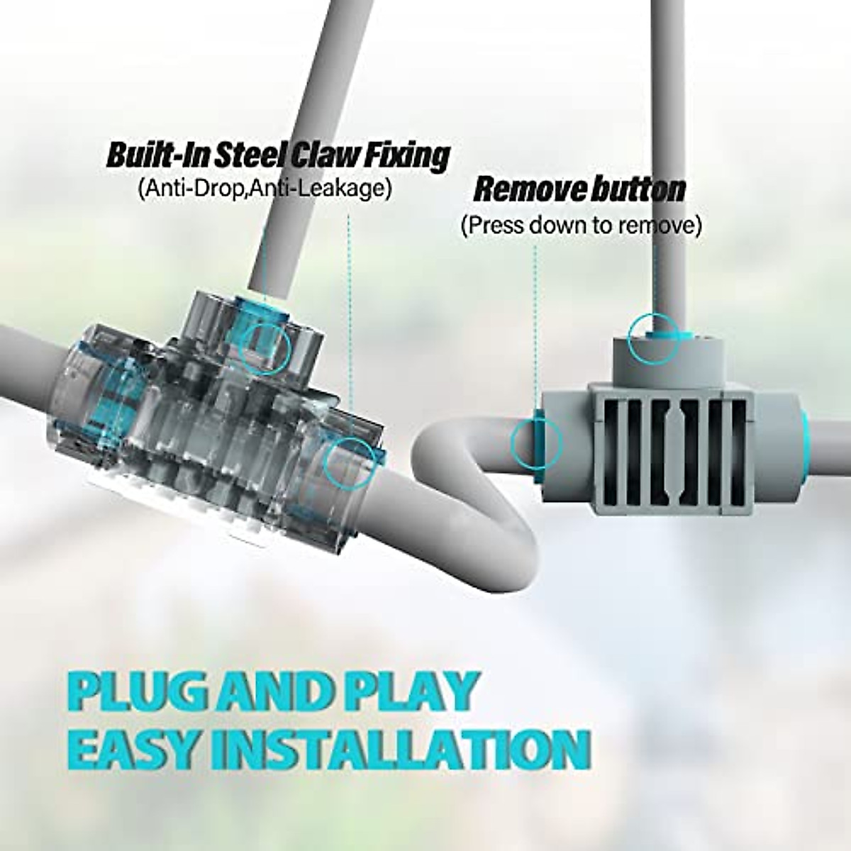 Drip Irrigation Kits,Garden Watering System for Outdoor Plants, Greenhouse Watering Automatic Kits,New Quick Connector 1/4 inch 1/2 inch Blank Distribution Tubing Water Saving Irrigation Micro Sprays