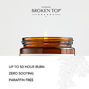 Broken Top Juniper Smoke Pure Soy Candle | 9 oz. | Wood, Smoke & Juniper 50-Hour Burn Time. Natural Cotton Wick, Vegan, No Parabens, No Phthalates