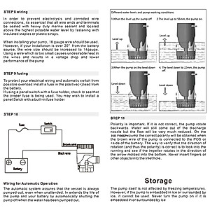 MAKERELE Auto Bilge Pump for Boats 12v 1100GPH Automatic Submersible Boat Bilge Water Pump with Electronic Switch (Outlet Diameter：1 1/8 inch/29mm)…