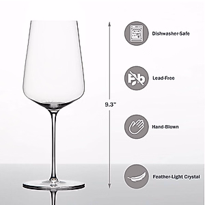 Zalto Denk'Art Universal Hand-Blown Crystal Wine Glasses I Set of 6 Glasses