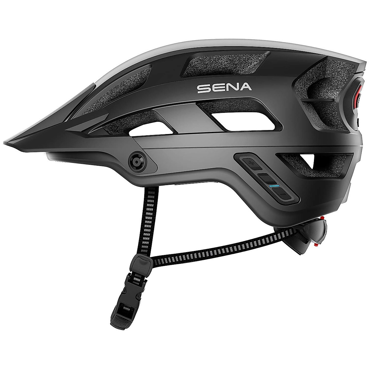 Sena Smart Communications Mountain Bike Helmets - M1 / M1 EVO (M1, Matte Black, Medium)