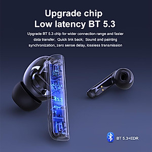 Knight & King Bluetooth 3D Stereo Sound Effects Noise Cancelling and Waterproof Gaming Mini in Earbuds Touch True Wireless Stereo Earphone pc Gmaing and Mobile Gaming