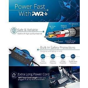 USB-C Car Adapter Laptop Charger for Dell Chromebook 3100 3500 3400 3120 3410 3420 5421 7200 7300 7400 5190 LA45NM121 XPS 9250 9500 9560 Latitude 7410 7420 7430 5520 5420 5320 9410 9510 7310 7210