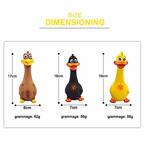 Gazechimp 2Pcs Shrilling Screaming Rubber Chicken Pet Dog Toy Squeaker Chew Gifts