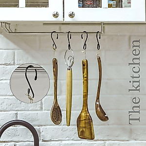 Hotop 36 Pieces 6 Inch S Shaped Stainless Steel Hooks Metal Hanging Hooks Curtain Hooks Pan Pot Holder Rack Hooks for Hanging Pot, Pan, Cups, Plants, Bags, Jeans, Towels (Black)