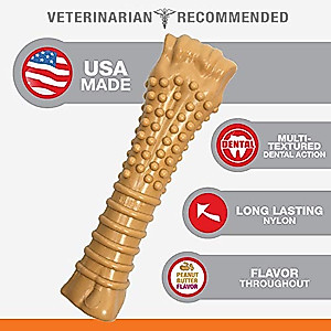 Nylabone Power Chew Dog Toy - Dog Toys for Aggressive Chewers - Indestructible Dog Toys for Aggressive Chewers Large Breed - For Extra Large Dogs - Peanut Butter X-Large/Souper (1 Count)