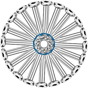 Hotop 20 Sets Skate Wheel Socket Screw Inline Roller Skate Screws Shaft Hex Socket Screw with 2 Pieces Installation Tool