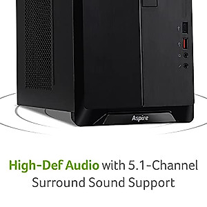 Acer Aspire TC-1660-UA19 Desktop | 10th Gen Intel Core i5-10400 6-Core Processor | 12GB 2666MHz DDR4 | 512GB NVMe M.2 SSD | 8X DVD | Intel Wireless Wi-Fi 6 | Bluetooth 5.2 | Windows 11 Home