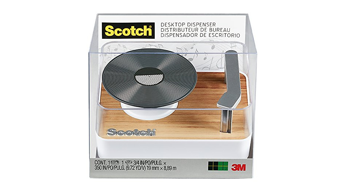 Scotch Magic Tape Dispenser Record Player - Retro Desk Accessory