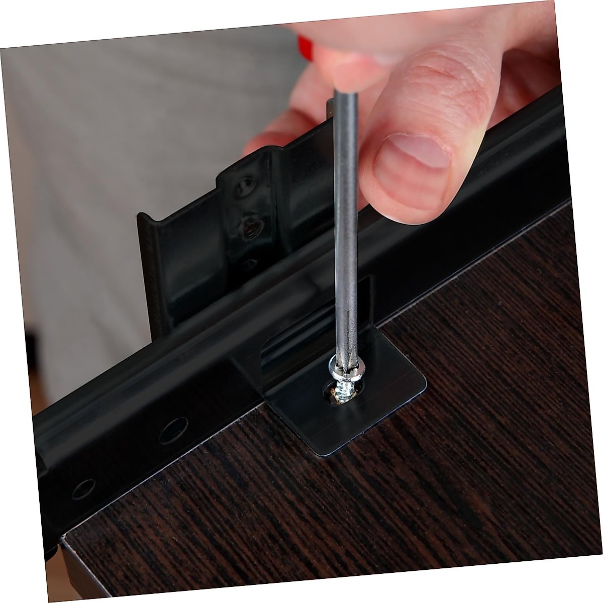 SEWOART 1 Pair Keyboard Drawer Rails Silent and Smooth Under Desk Keyboard Slides Solid Steel Ball Bearings Design Black Ultra Soft-Close Function