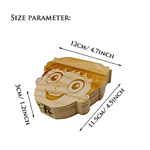 Baby Tooth Fairy Keepsake Box- First Teeth and Curl Keepsake Box | Tooth Boxes Saver & Holders for Lost Teeth Kids-Boys