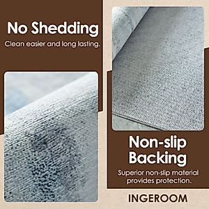INGEROOM Machine Washable Rug Non-Slip Backing Abstract Area Rug 8x10 Washable Area Rug for Living Rooms Bedrooms and Dining Rooms Easy to Clean Modern Abstract Area Rug