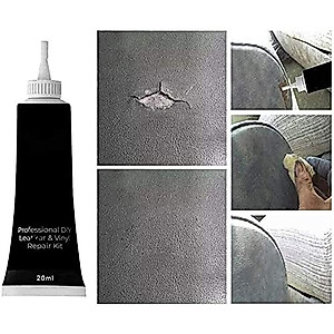 Advanced Leather Repair Gel,Leather Conditioner, Advanced Leather Repair Gel Black Leather and Vinyl Repair Kit, Heals & Restores Dry, Cracked, Scratched Leather (Black)