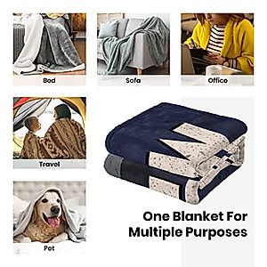 Wream Custom Blanket for Bed Personalized Fans Gift Basketball City Name and Number Winter Summer Fleece Throw Blankets, Optional【40x50】【50x60】【 60x80】inch