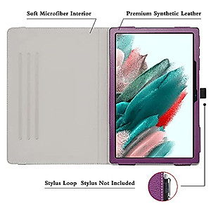 Bige for Galaxy Tab A8 10.5 Case,360 Degree Rotary Stand with [Auto Wake/Sleep] Cover for Samsung Galaxy Tab A8 10.5 inch SM-X207 /X205 /X200 2022 Release Tablet,Purple (10001991-3)