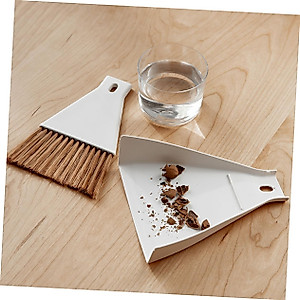 KOMBIUDA 2 Set Mini Brush Dust Sweeper Mini Broom Dustpan Sweeper Broom Desktop Broom Mini Cleaning Broom Mini Table Broom Computer Brush Desktop Cleaning Tools Desktop Sweep Broom Beige