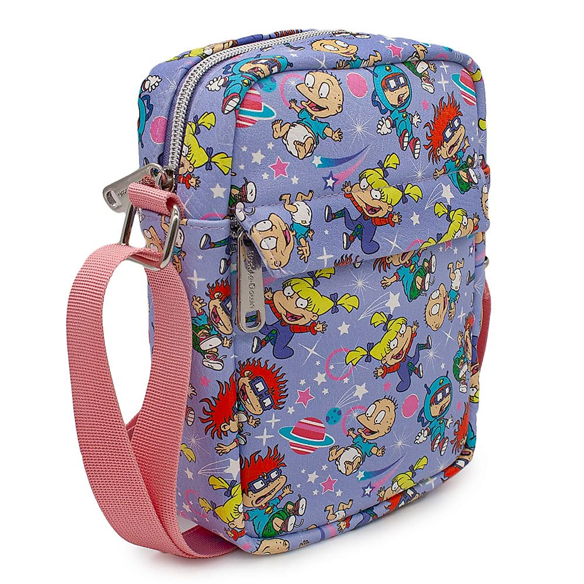 Buckle Down Nickelodeon Bag, Cross Body, Rugrats, Characters and Icons Collage, Vegan Leather
