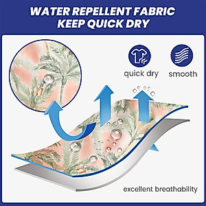 maamgic Mens Swim Trunks Retro Swim Shorts 4 Way Stretch with Mesh Vintage 80s 90s Quick Dry Swim Suits Board Shorts Palm Pink Large