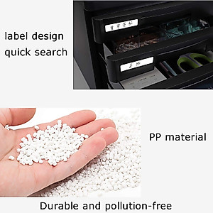 LEYT File Drawer Desktop - 4/5 Drawers File Cabinet, for Office Supplies, Desk Accessories, PP Material Durable and Pollution Free. (Size : 4 Draws)
