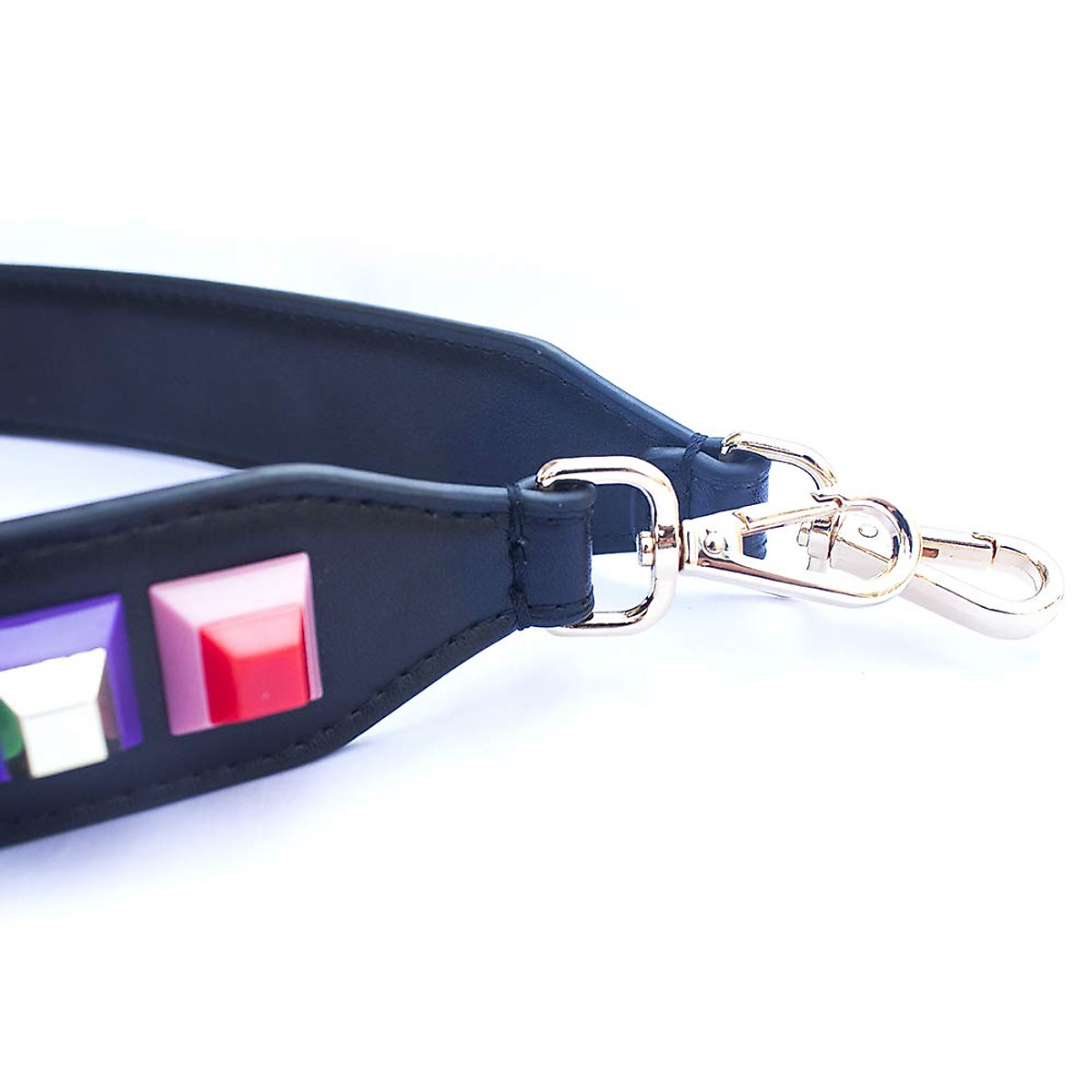 Cowhide Leather Flower Replacement Interchangeable Shoulder Strap with Swivel Hook for Handbags Purse Bags (05)