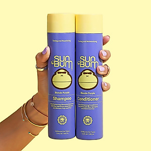 Sun Bum Blonde Conditioner | UVprotecting and Cruelty Free Color Enhancing and Toning Hair Treatment for Blondes | 10 Oz