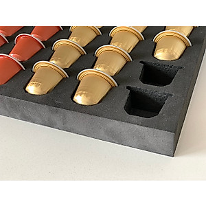 Coffee Pod Storage Tray, Organizer Compatible with Nespresso Original For Drawer or Countertop 40 Capsule Capacity