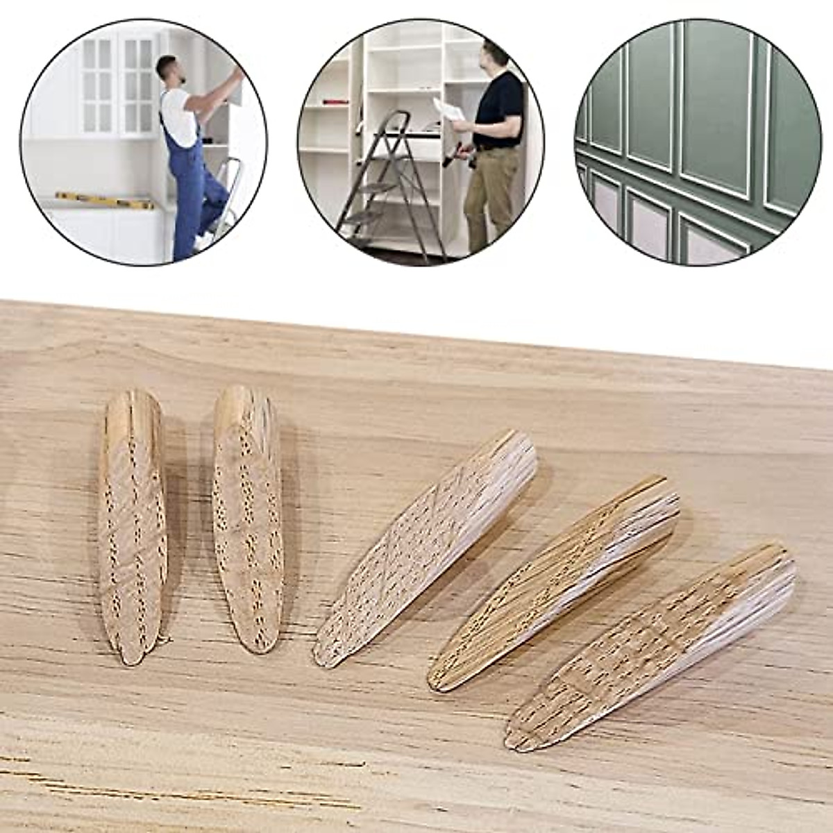 Pocket Hole Plug Set, Odourless Smoothly Surfaces Wooden Holes Jig Kit 50Pcs for DIY(Oak)