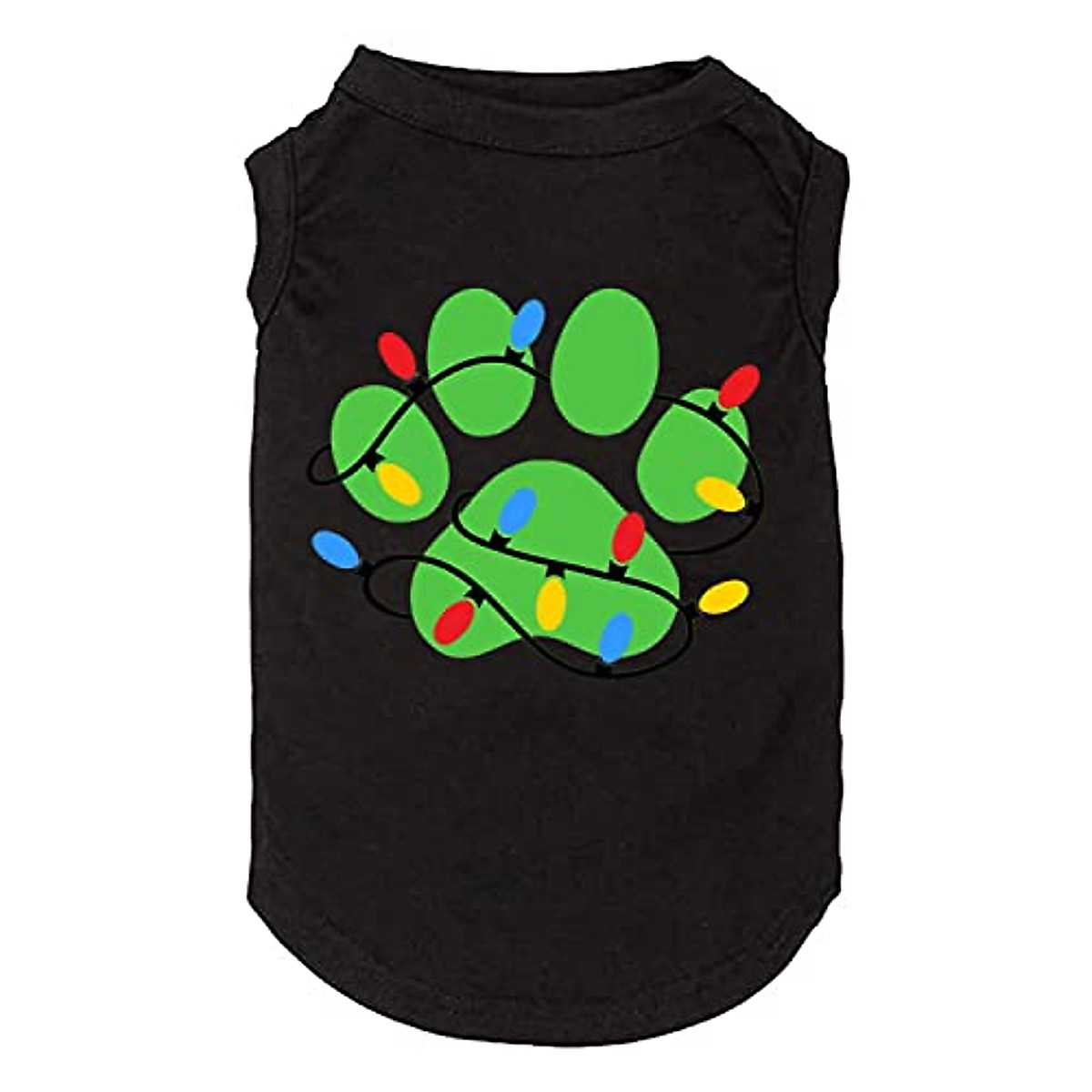 Dog Merry Christmas Costumes Dog Merry Shirts Funny Graphic Print Vest for Small Large Dog Gift for Puppy Christmas (Small, Black-2)