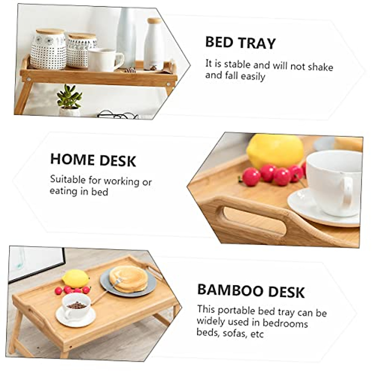 USHOBE 1pc Multifunctional Folding Table Drink Tray Portable Desk for Laptop Dresser Nightstand Set Bed Tray Breakfast Serving Tray Media Bed Tray Bed Food Trays Folding Desk Bed Desk