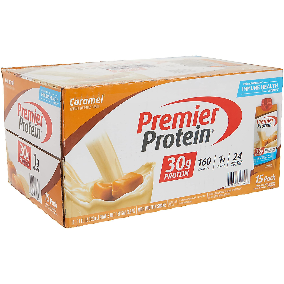 Premier Protein Premier Caramel High Protein Shake, 11 Fl Oz (Pack of 15)