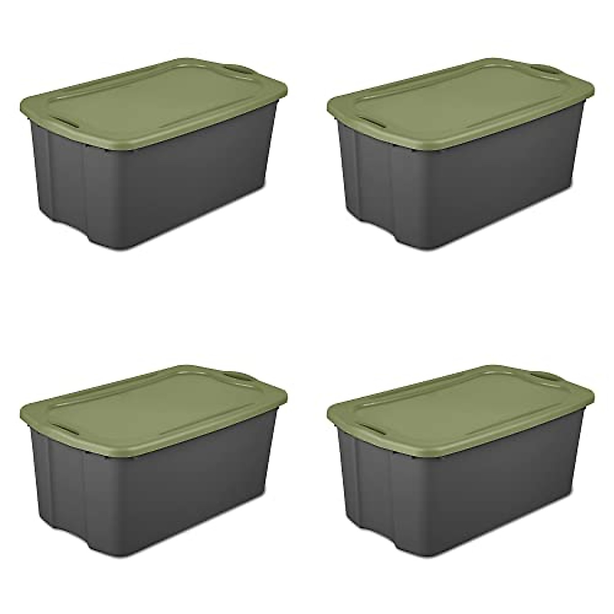DUUE 30 Gal.Plastic, Flat Gray/Sage Legume, Set of 4