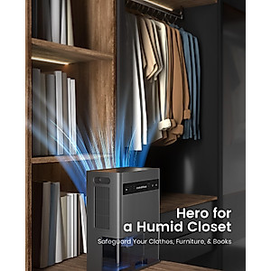 Dehumidifier For Bedroom (1000 sq. ft),95 OZ Water Tank, Portable Small Dehumidifier For Rv,Garage Dehumidifier