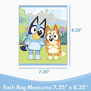Unique Bluey Birthday Party Supplies Set - Bundle with 24 Plastic Bluey Party Favor Bags and Checklist – Bluey Birthday Decorations & Birthday Party Supplies