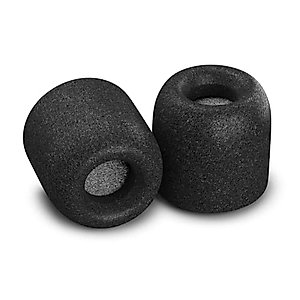Comply Foam 400 Series Replacement Ear Tips for Bose Quiet Comfort 20, Sennheiser IE 300, Campfire Audio, 7Hertz, NuraLoop & More | Ultimate Comfort | Unshakeable Fit|TechDefender | Medium, 3 Pairs,Black