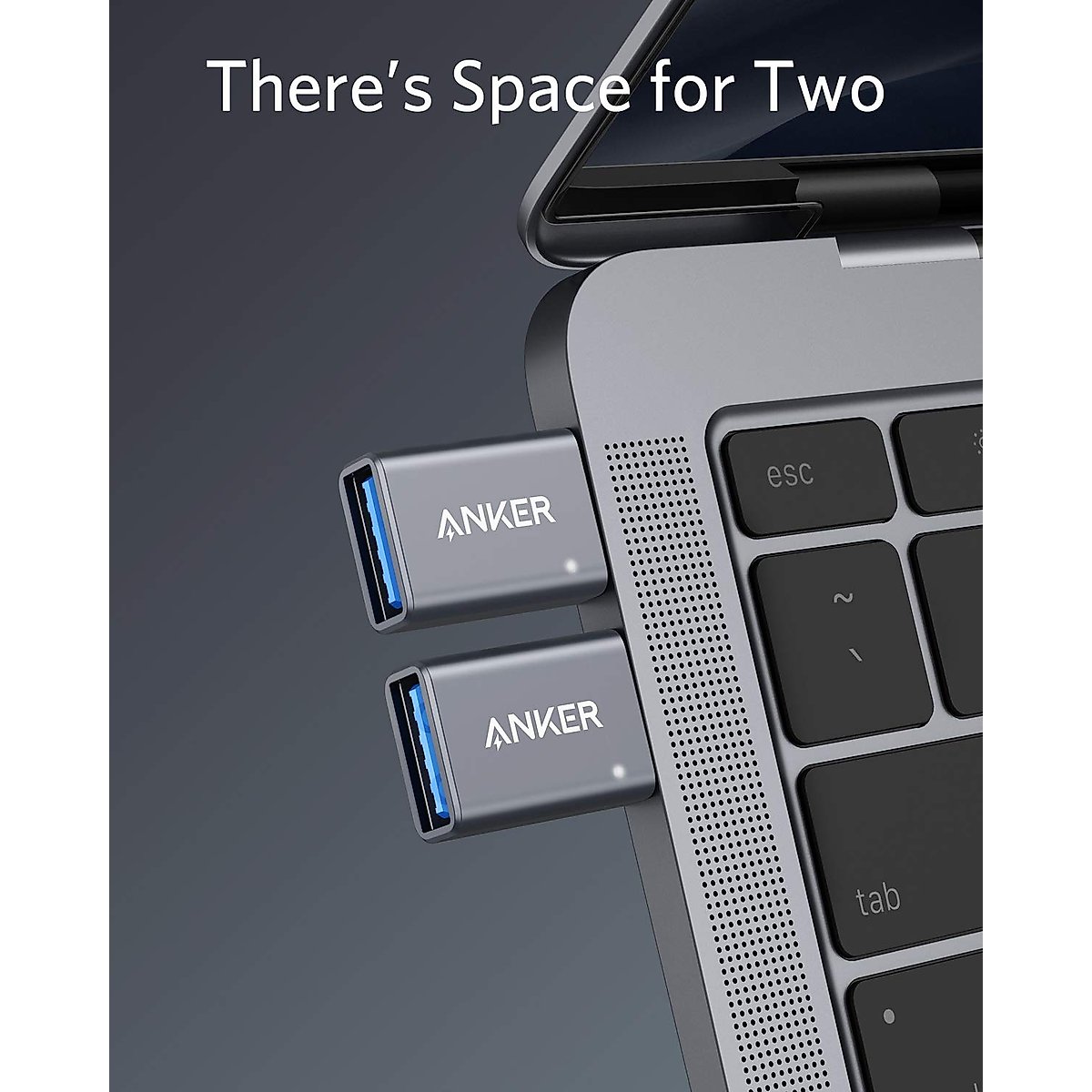 Anker USB C Adapter (2 Pack),High-Speed Data Transfer, USB-C to USB 3.0 Female Adapter for MacBook Pro 2020, iPad Pro 2020, Samsung Notebook 9, Dell XPS and More Type C Devices