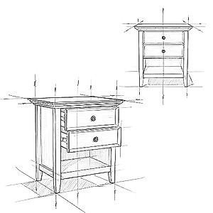 SIMPLIHOME Amherst SOLID WOOD 24 Inch Wide Traditional Bedside Nightstand Table in Black, For the Living Room and Bedroom