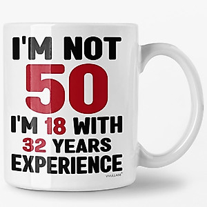 50th Birthday Mug, 1974 Vintage Coffee Cup for Women, Men, Her, Him, Best Fabulous Gift Idea for Wife, Husband, Mom, Dad, Sister, Friend Turning Fifty, Funny Gag Present, Happy 50 Year Old Celebration