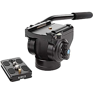 SIRUI Fluid Video Head AM-5V, Lightweight Tripod Head with Quick Release Plate for Video Camera