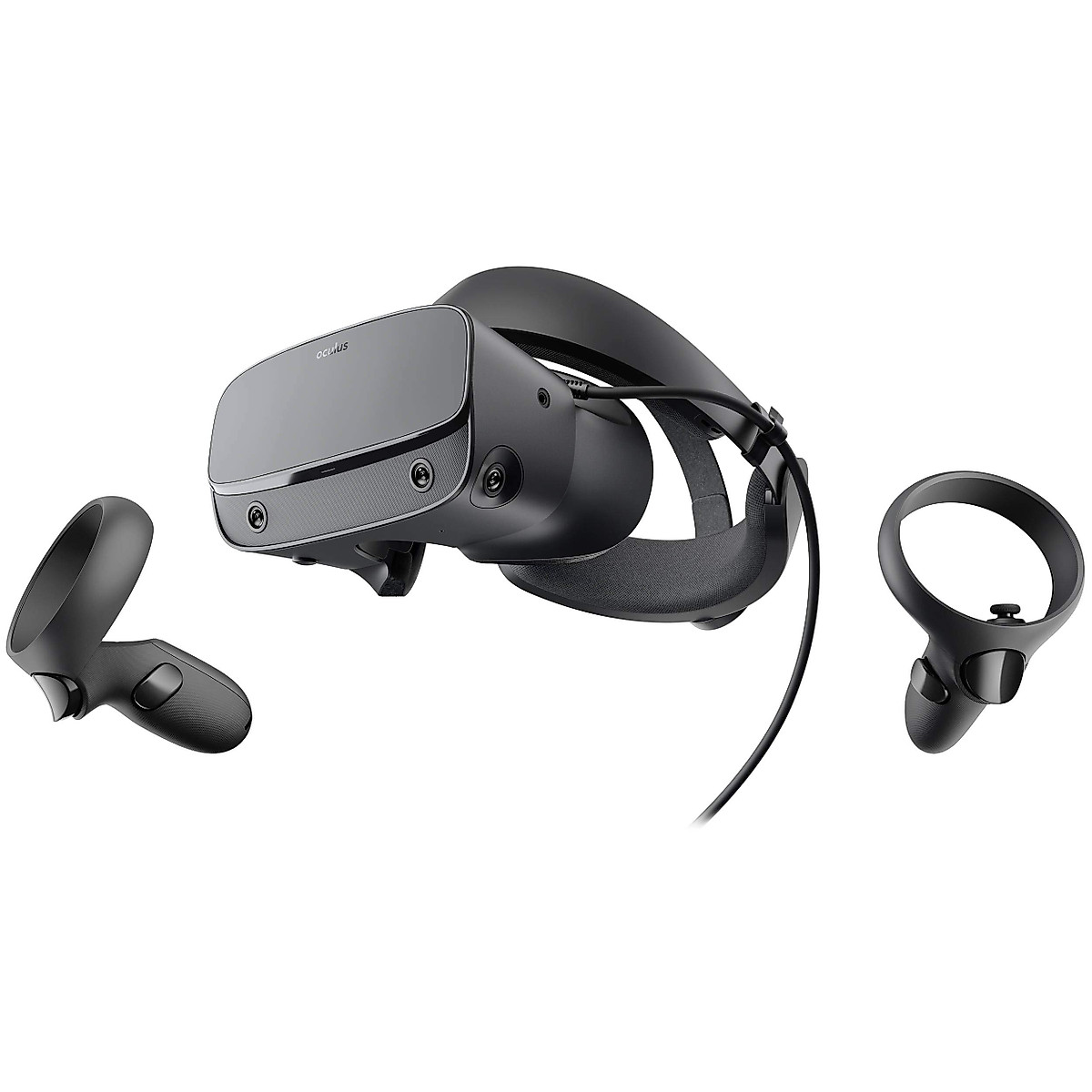 Oculus - Rift S PC-Powered VR Gaming Headset - Black - Touch Controller, 3D Positional Audio, Built-in Room-Scale Insight Tracking, Fit Wheel Adjustable Halo Headband - BROAGE 3FT USB Extension Cable